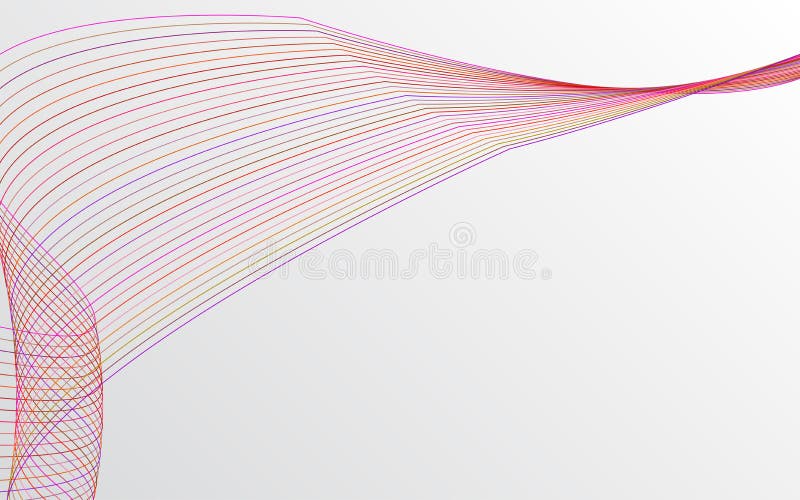 Wave of the Red Colored Lines. High Resolution Stock Vector ...