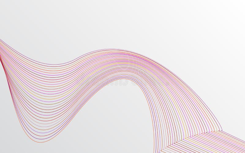 Wave of the Red Colored Lines. High Resolution Stock Vector ...