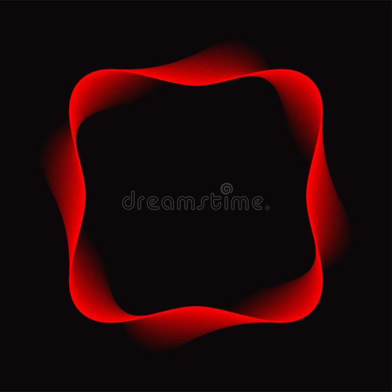 Wave Red Frame Abstract Background Stock Vector - Illustration of ...