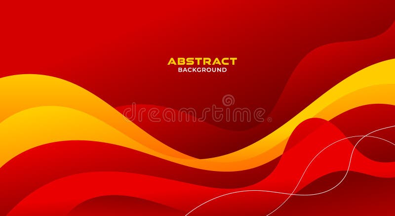 Wave Red and Yellow Abstract Background Stock Illustration ...