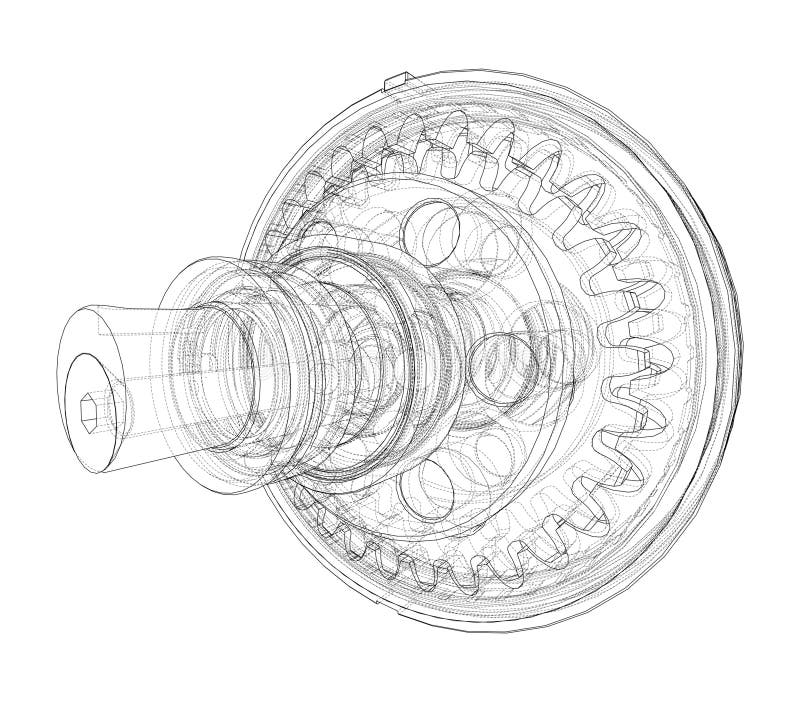 Wave Reducer. Vector Illustration, 3d Render Stock Illustration ...