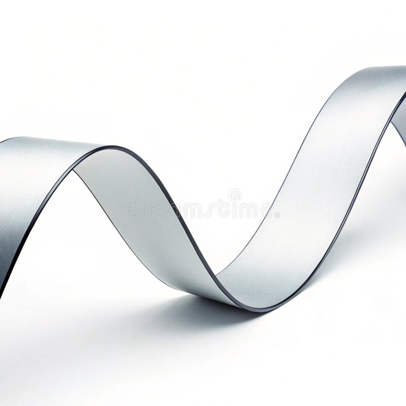 Wave Ribbon Abstract Geometric Shape Isolated on Transparent Background ...