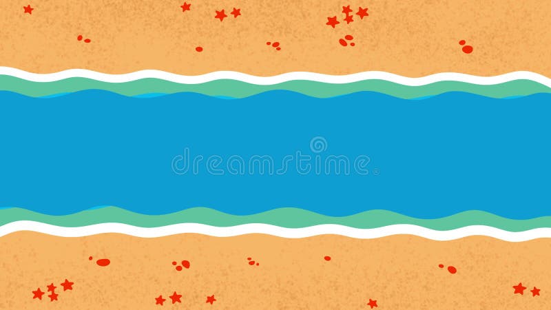 Wave River, Abstract Background of Sea Waves on a Beach Animated in a ...