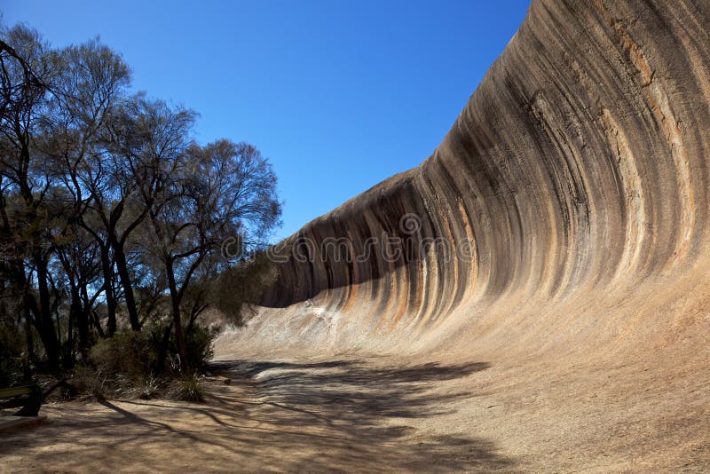Wave Rock stock photo. Image of shape, granite, hyden - 19151426