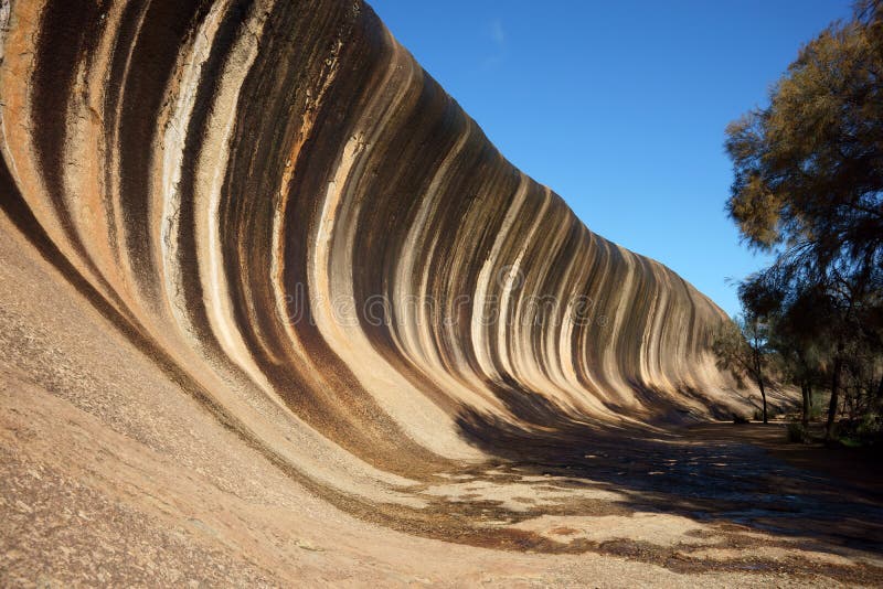 Wave Rock in Western Australia Stock Image - Image of erode, hills ...