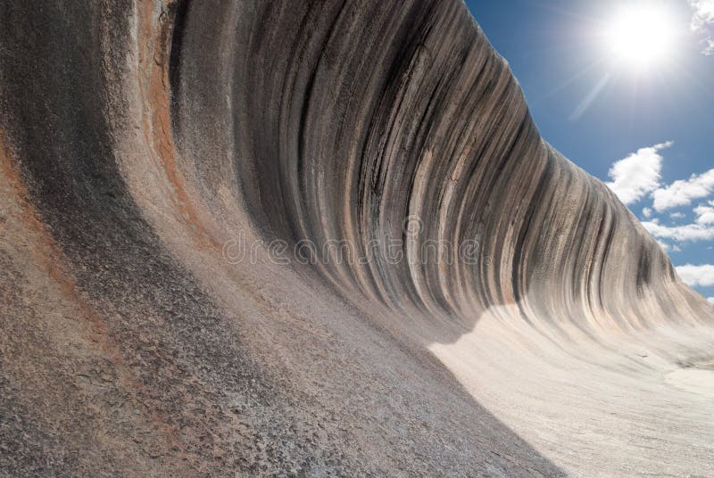 Wave Rock Natural Formation in Australia Stock Image - Image of hyden ...