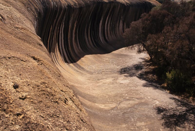 Wave Rock is a Natural Rock Formation Stock Photo - Image of weathering ...