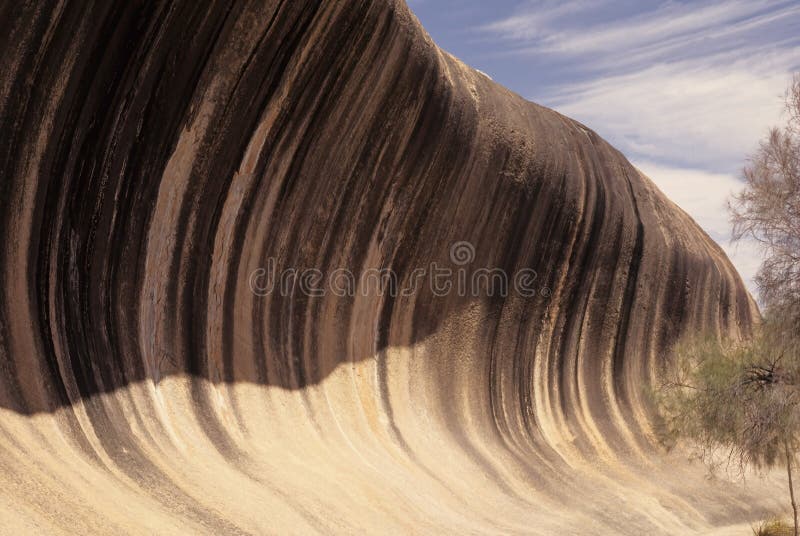 Wave Rock is a Natural Rock Formation Stock Image - Image of curve ...