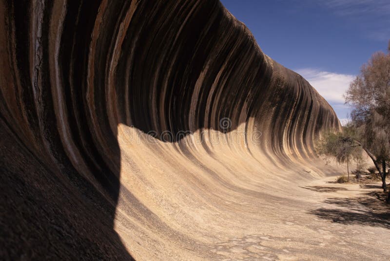 Wave Rock is a Natural Rock Formation Stock Illustration - Illustration ...