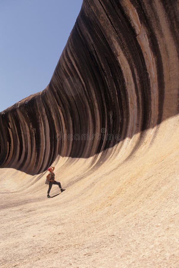 Wave Rock is a Natural Rock Formation Editorial Stock Image - Image of ...