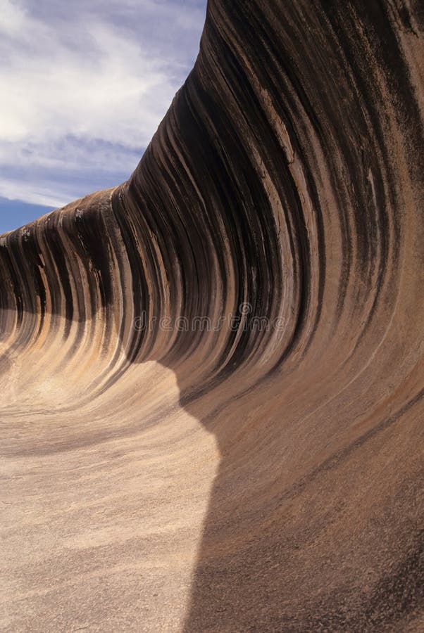 Wave Rock is a Natural Rock Formation Stock Image - Image of landmark ...