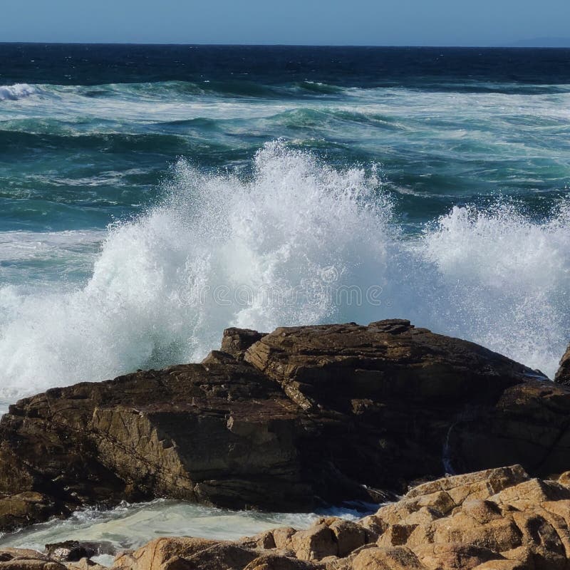 Wave rock ocean saltspray stock image. Image of cape - 233338355