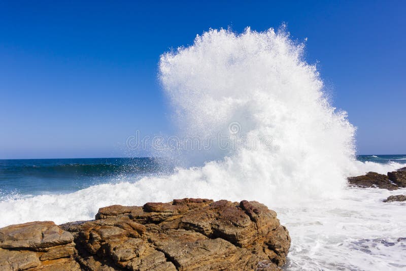 Wave Rocks Exploding Water stock image. Image of white - 60863363
