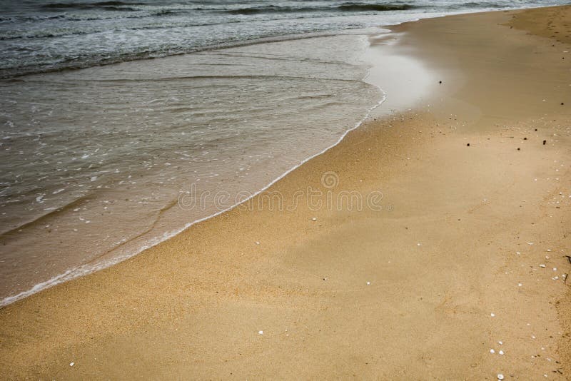 Wave on the sand beach stock image. Image of relax, background - 118693245