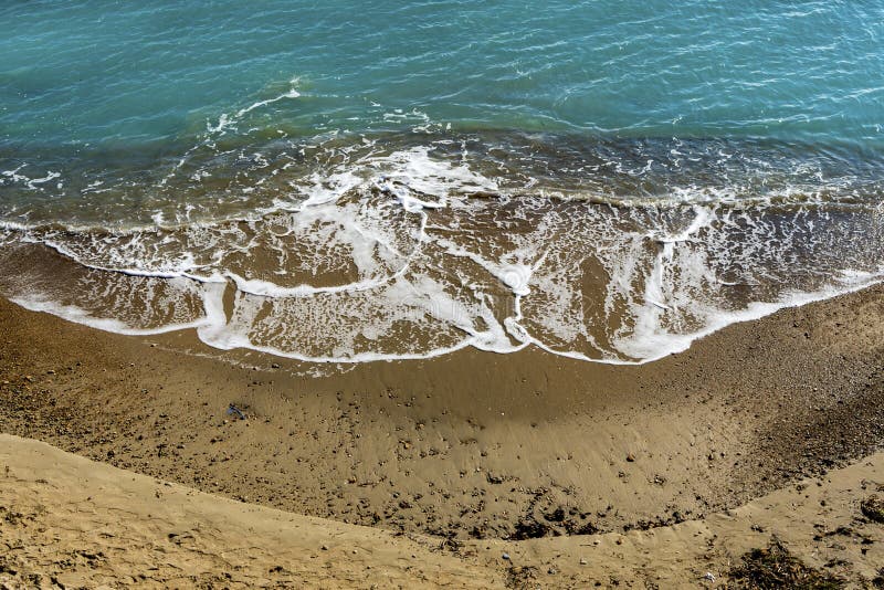 Wave on the sand shore stock image. Image of scenic - 173368747