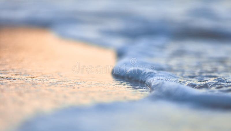 Wave on Sandy Beach. Background. Splash of Waves on the Sandy Beach ...