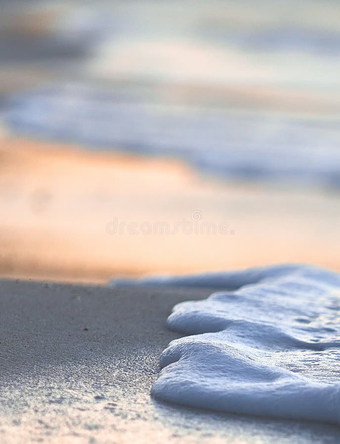 Wave on Sandy Beach. Background. Splash of Waves on the Sandy Beach ...