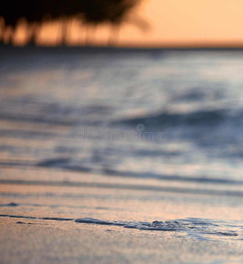 Wave on Sandy Beach. Background. Splash of Waves on the Sandy Beach ...