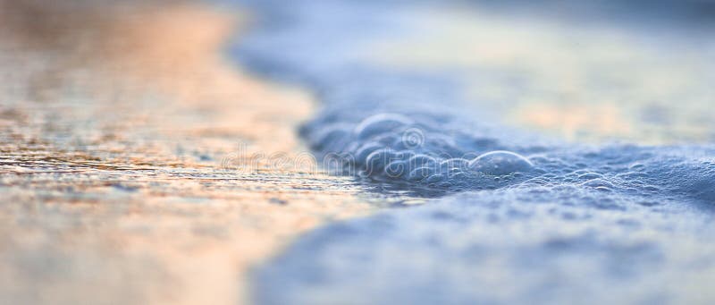 Wave on Sandy Beach. Background. Splash of Waves on the Sandy Beach ...