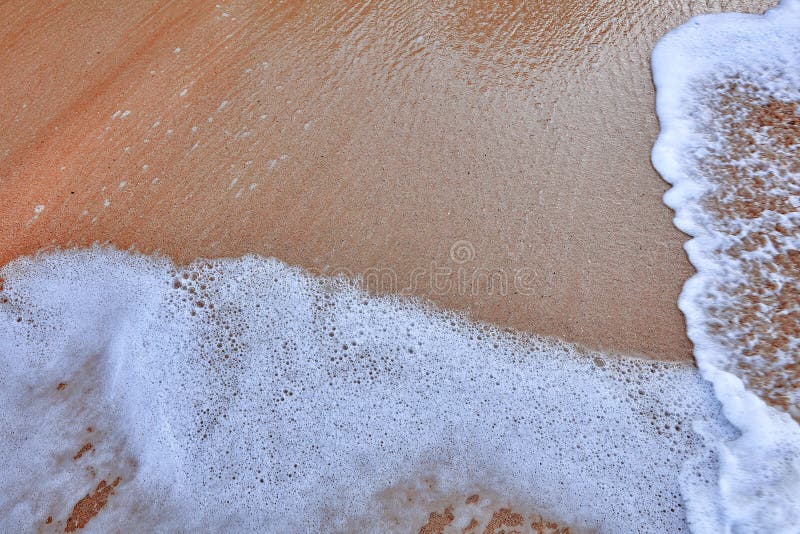 Wave on Sandy Beach. Background. Splash of Waves on the Sandy Beach ...