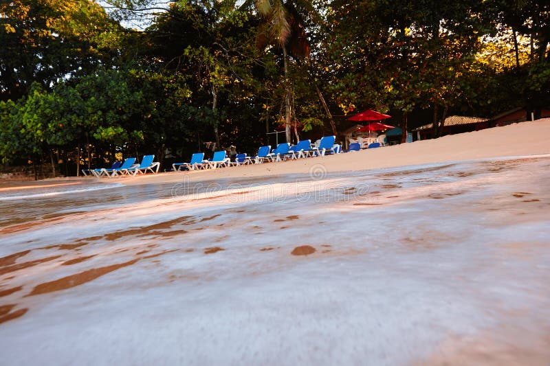Wave on Sandy Beach. Background. Splash of Waves on the Sandy Beach ...