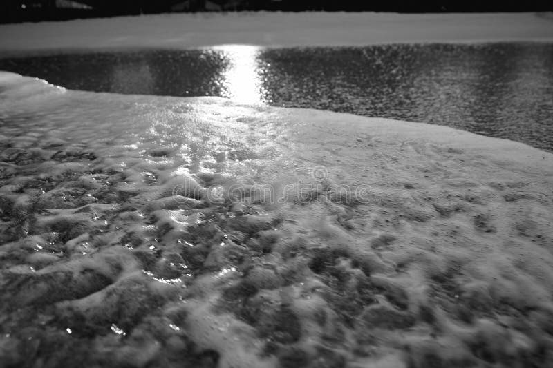 Wave on Sandy Beach. Background. Splash of Waves on the Sandy Beach ...
