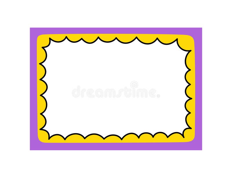 Doodle Scalloped Edge Seamless Brush Stroke. Hand Drawn Scalloped ...