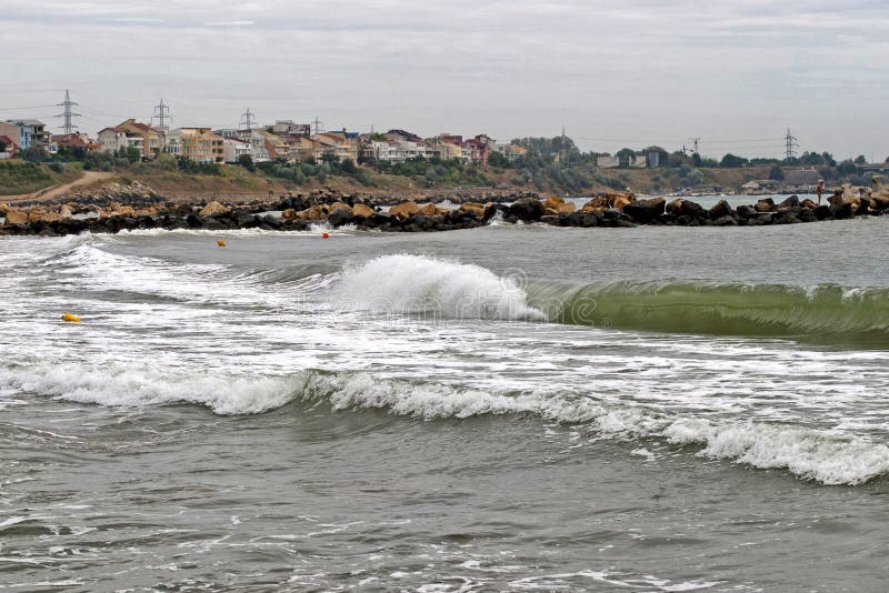 Big Wave Heading for the Shore Stock Photo - Image of hitting, outdoor ...