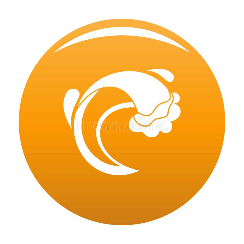 Wave sea icon orange stock illustration. Illustration of deep - 124512204