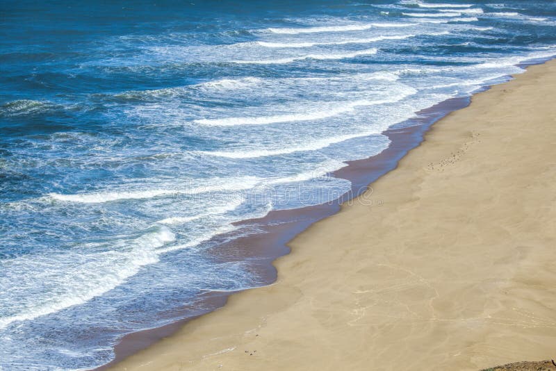 Wave of the Sea on the Sand Beach . Stock Photo - Image of wavy ...