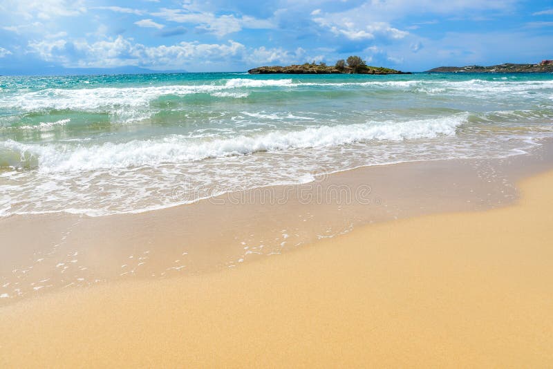 Wave on the sand beach stock photo. Image of lagoon - 120162120