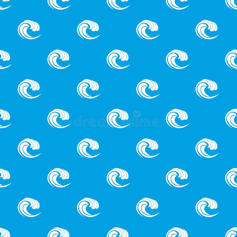 Wave of Sea Tide Pattern Seamless Blue Stock Vector - Illustration of ...