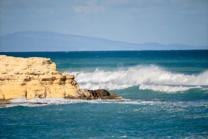 Wave on the sea - Tunisia stock photo. Image of outdoor - 244086458