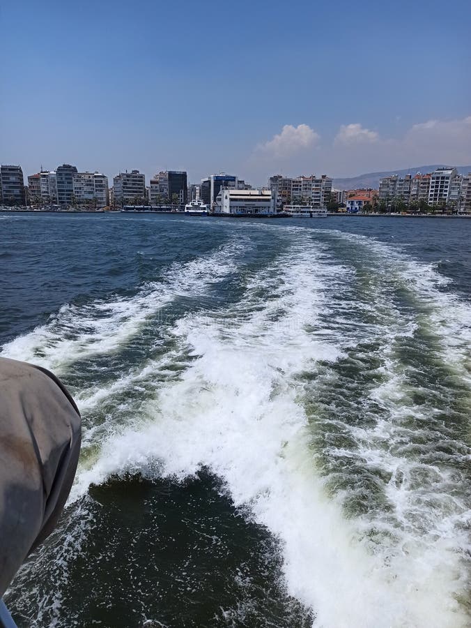 Wave in Sea of Turkey stock image. Image of boat, horizon - 246686251