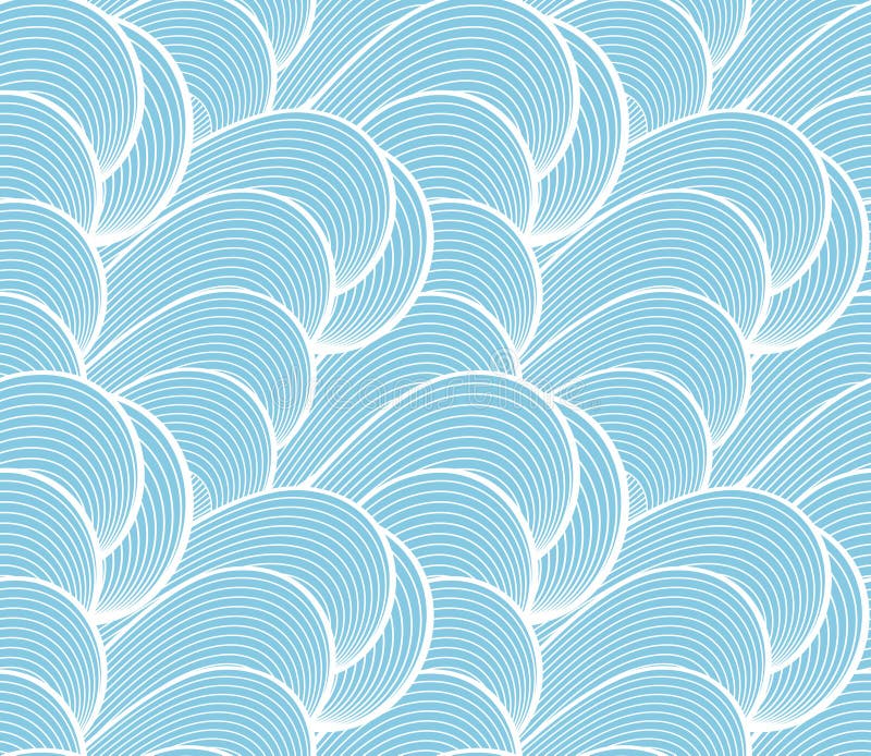 Seamless Abstract Wave Pattern Stock Illustration - Illustration of ...