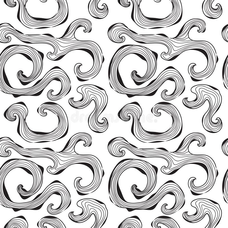 Wave seamless pattern stock vector. Illustration of repetition - 198747544