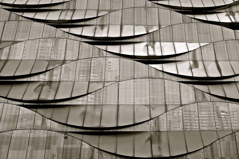 Wave shaped glass windows stock photo. Image of exterior - 133918880