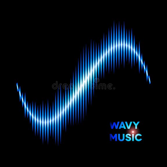 Wave shaped sound waveform stock vector. Illustration of music - 89763762