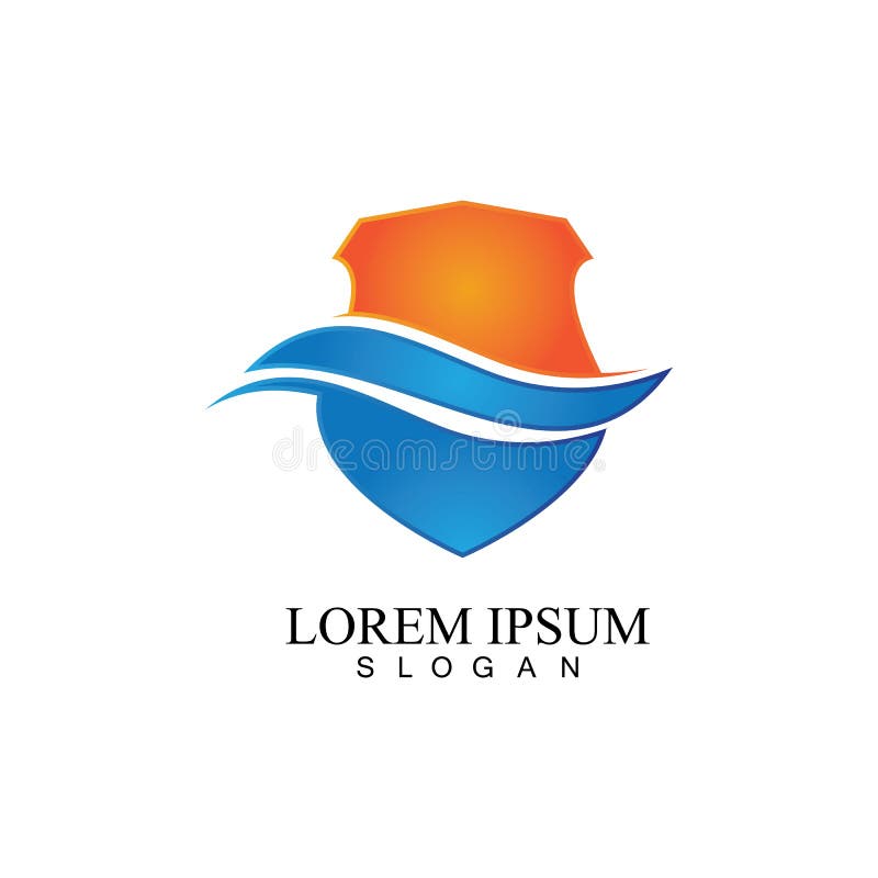 Wave Shield Logo Icon Design Stock Vector - Illustration of corporate ...