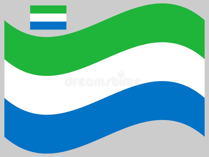 Wave Sierra Leone Flag Vector Illustration Eps 10 Stock Vector ...