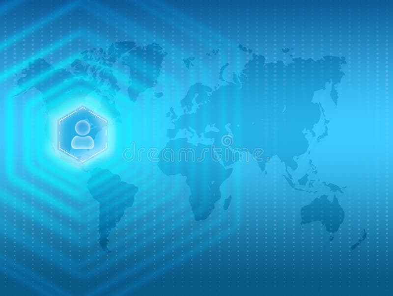 Wave Signal Emergency Aid on the World Map. Stock Illustration ...