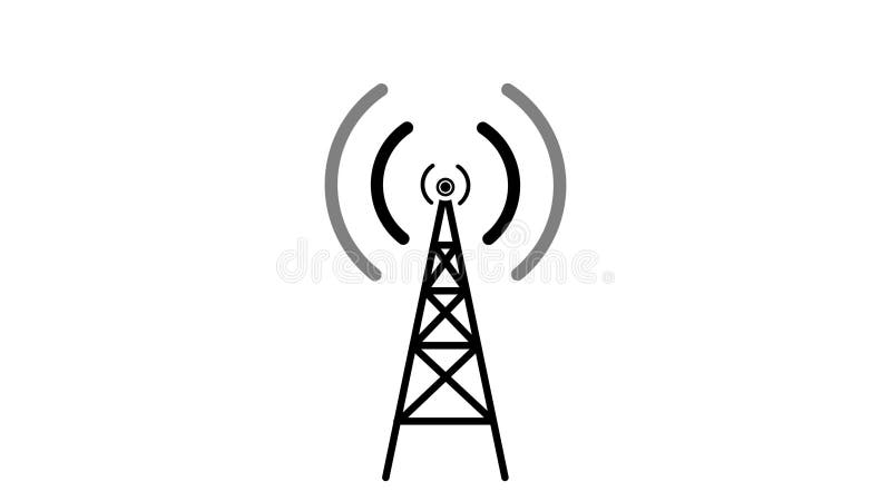 Wave Signal Tower Animated Icon Wave Signal Tower Looping Circle 4k ...