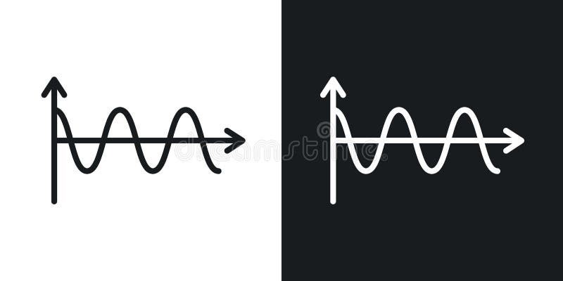 Wave Sine Icon Isolated on White Background Stock Vector - Illustration ...