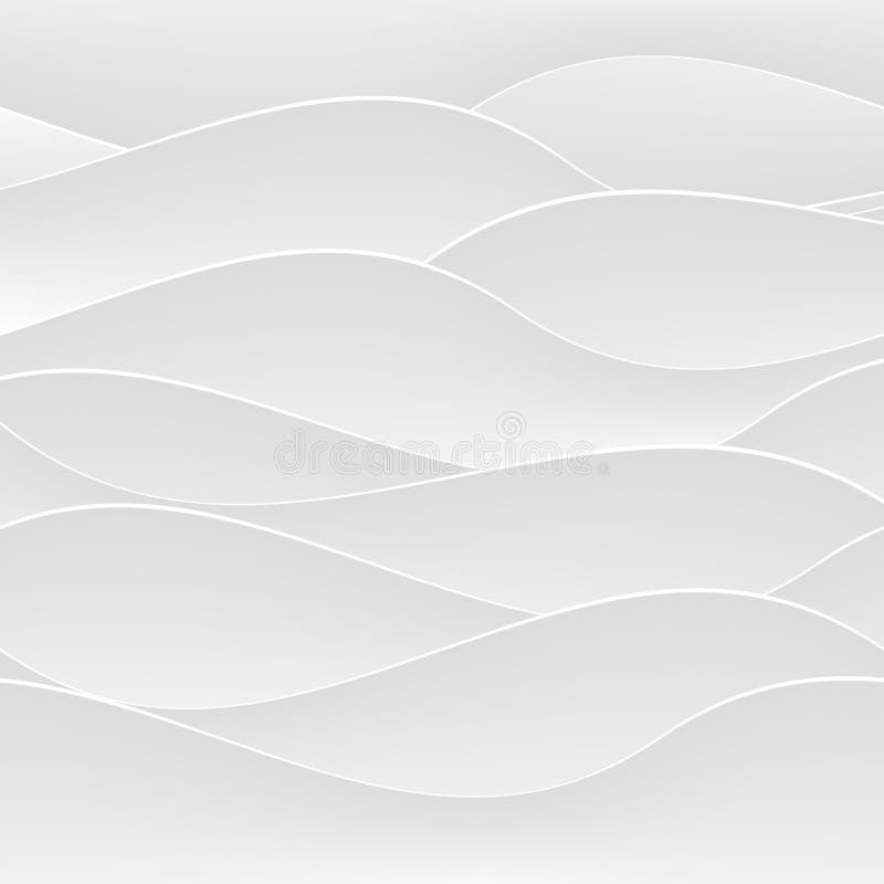 Wave with Some Swirl Effect and White and Grey Color Stock Illustration ...