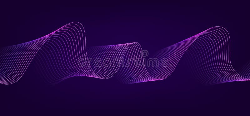 Wave Sound Line, Abstract Lines Background, Graphic Thin Curves Design ...