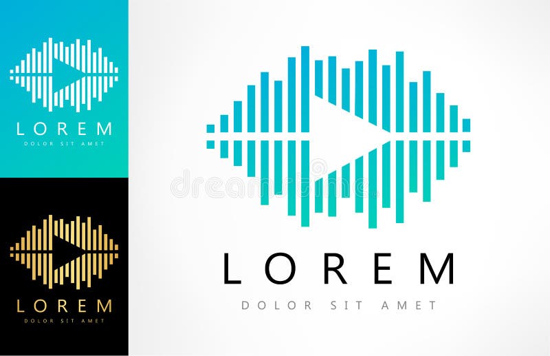 Wave Sound and Play Icon Vector. Audio Equalizer Symbol Stock Vector ...