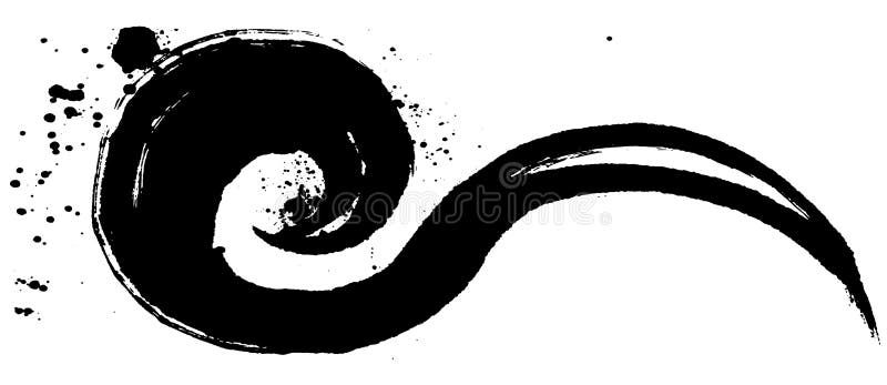 Sea Spray. Brush Stroke Wave Stock Vector - Illustration of calligraphy ...