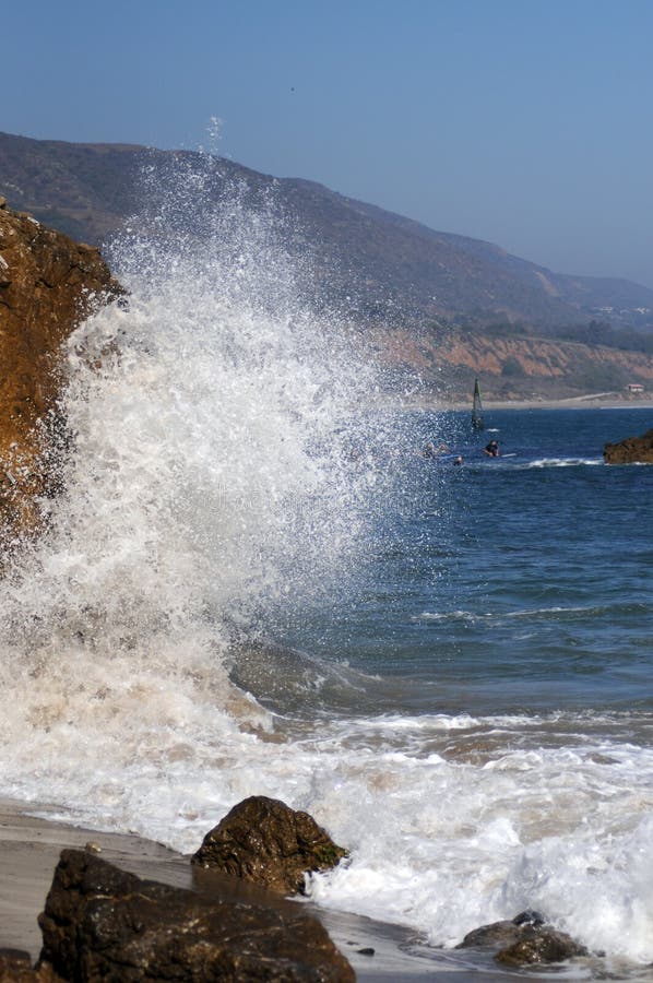 Wave splash stock photo. Image of foam, rock, coastline - 6468746