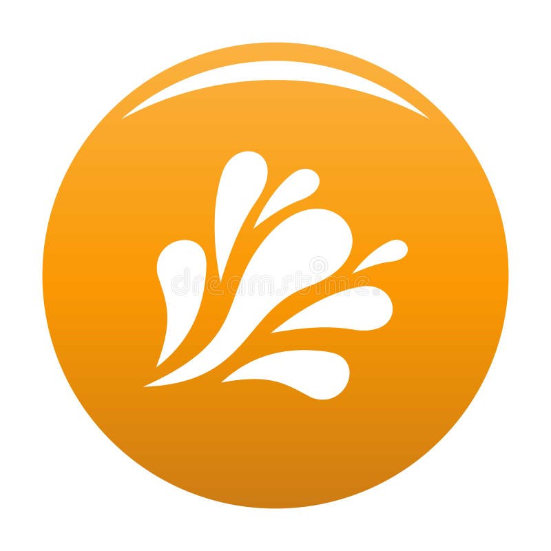 Wave splash icon orange stock illustration. Illustration of splash ...