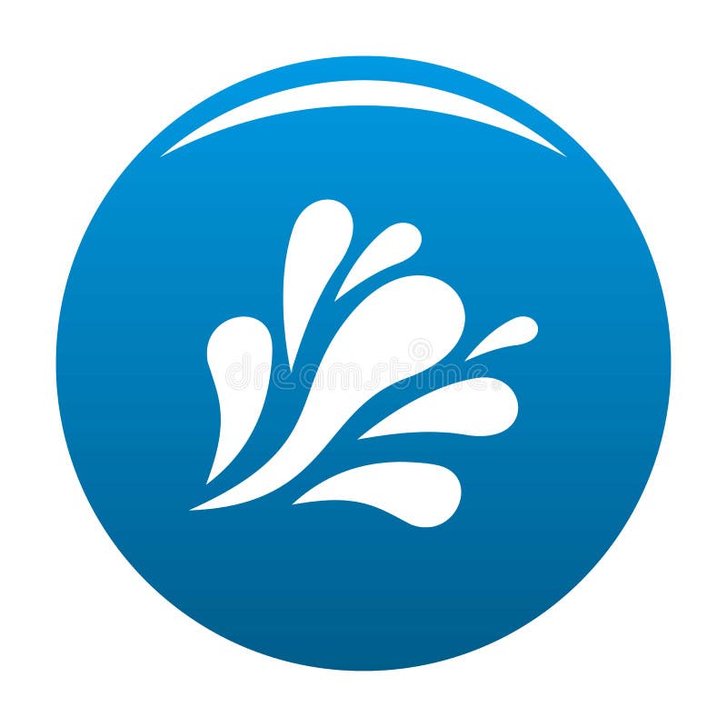 Wave Splash Icons Set Color Stock Illustration - Illustration of ...